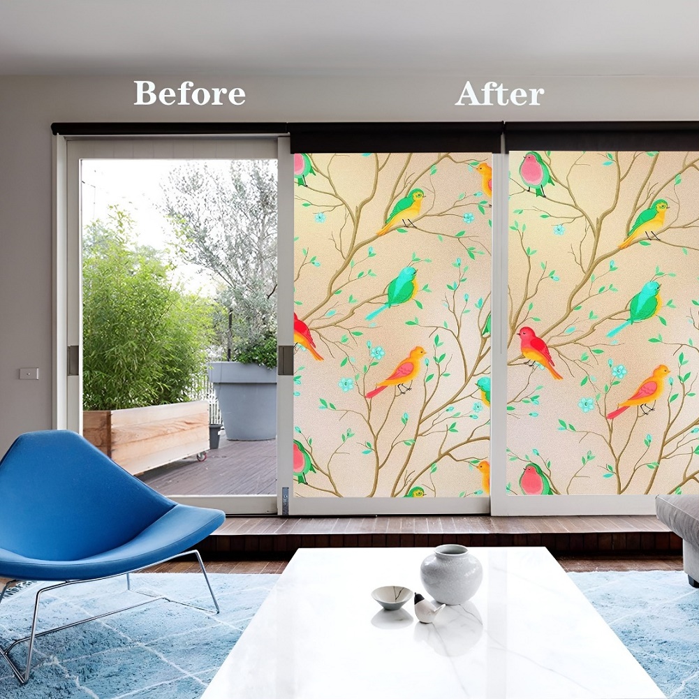 Frosted Birds Design Self Adhesive Window Film (Code – Birds)